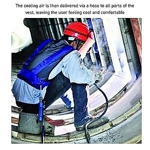 banapoy Air Conditioner Waistcoat, Welding Steel Air Compressed Cooling Vest Vortex Tube Air Conditioner Waistcoat, Adult Cooling Vest for Metallurgy Forging