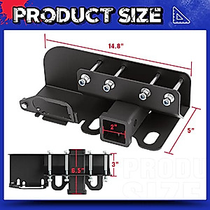 KSP 2" Bronco Trailer Hitch for Ford Bronco 2021 2022 2023 2 Door 4 Door, 2 inch Class III Towing Hitch Receivers Assembly for Bronco Accessories, Rear Bumper Tow Hook Black (Not for Bronco Sport)