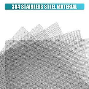 X AUTOHAUX 5PCS Welding Mesh Plastic Reinforcing Stainless Steel Wire Mesh Screen for Thermoplastic Repairs Plastic Welding Kit for Bumper Kayak Window Screen Mesh Fireplace Nets