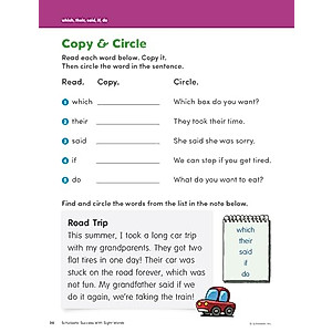 Scholastic Success with Sight Words Workbook