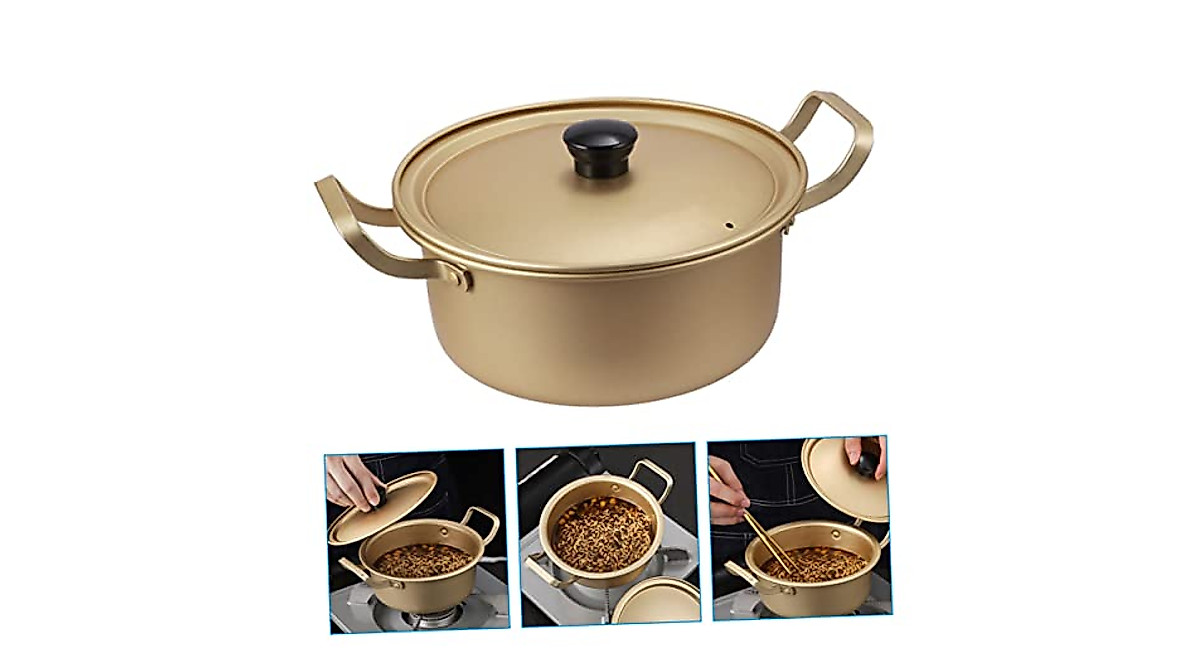KICHOUSE Korean Ramen Pot - Quick Cooking for Soup Lovers