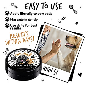 Bugalugs Dog Paw Pad Balm & Dog Nose Balm 30 g (1.06 oz) - Moisturizing Dog Paw Balm That Creates an Invisible Barrier That Protects and Heals Dry Cracked Paws - All-Natural Dog Paw Balm with Oatmeal