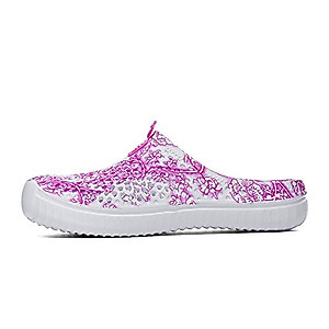 Women Stud Bow Flip-Flops Sandals Beach Flat Rivets Rain Jelly Shoes Hot Pink