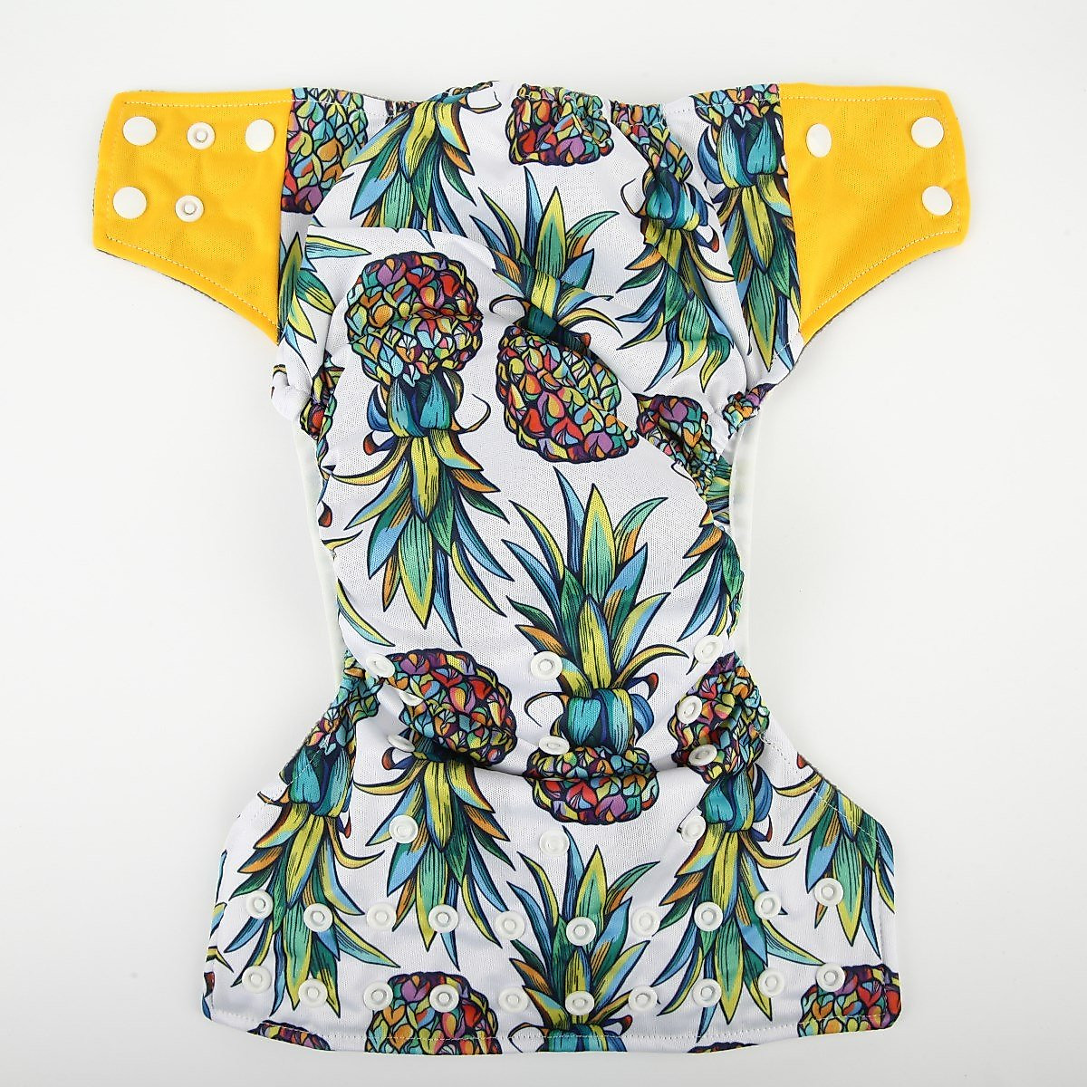 Sigzagor 3 AIll in One Cloth Diapers Nappies for Night AIO Sewn in Insert Reusable Washable (Arrow Pineapple Pack)