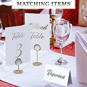 Silver Table Numbers 1-30 for Wedding Reception - Silver Foil Table Number Cards 4x6 in with Head & Gift Table - Restaurant Table Numbers - Wedding Numbers for Tables Card Stock Wedding Table Numbers