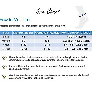 Ankle Brace Support Sleeves, 1 Pair Adjustable Elastic Sports Ankle Brace Sleeves, Ankle Fixation Bandage for Relieve Pain Exercise Arthritis Metatarsal Fasciitis Arch Support Basketball (L)