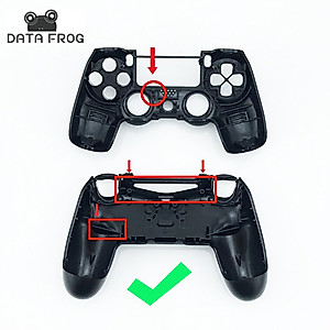 Ambertown Special Custom Full Housing Shell Case Cover with Buttons for PS4 for Sony Playstation 4 Dualshock 4 Wireless Controller - Chrome Purple/Rose Red