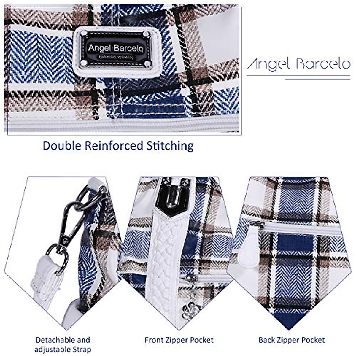 Angel Barcelo Roomy Fashion Hobo Womens Handbags Ladies Purse Satchel Shoulder Bags Tote Washed Leather Bag Blue