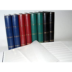 Prophila Stamp Album Stockbook 60 White Sides, Padded Red Cover