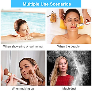 100pcs Shower Caps Disposable, Thicker and Larger Waterproof Clear Hair Bath Caps, Premium Plastic Hair Cap for Women Kids Girls, Spa, Hair Solon, Travel, Hotel and Home Use(Size 20IN/50CM)