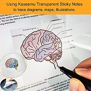 400 Sheets Kaseamu Transparent Sticky Notes 3x3 Inch, 8 Packs of Clear Sticky Notes, Waterproof Translucent Sticky Notes, Aesthetic Sticky Notes for Annotation Supplies, Office & School Supplies