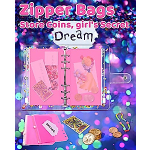 DIY Journal Kit for Girls, 6 7 8 9 10 11 12 13 Year Old Girl Gift Ideas, Birthday Gifts for Girls Age 6-13 Years Old and Up, Kids Scrapbooking Kit for Girls