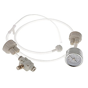 DIY CO2 Generator System Kit with Pressure Gauge Air Flow Adjustment Valve - Pressurized CO2 Kit for Aquarium Plants Tube Valve for Bottle - CO2 Regulator Aquarium for CO2 Diffuser - Grow System