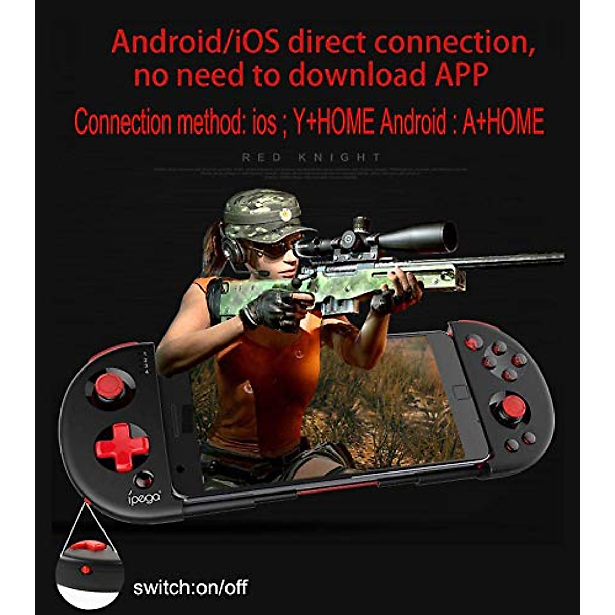 ipega-PG-9087S Wireless Game Controller Mobile phone Gamepad Joystick for Samsung Galaxy S23,S22,S21/Note20,10/oppo/vivo/one plus/LG/Android Smartphone/tablet (Android 6.0 and above）