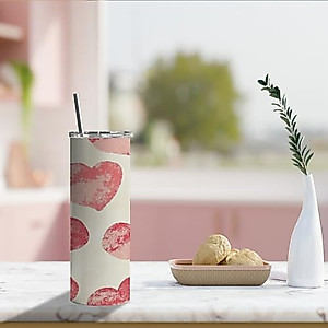 Medpol love kisses valentines insulated tumblers coffee cup Gift，love kisses valentines Drinking Glasses-Tea Cup-Coffee Mug tumbler with lid and straw 20 oz insulated tumbler cups