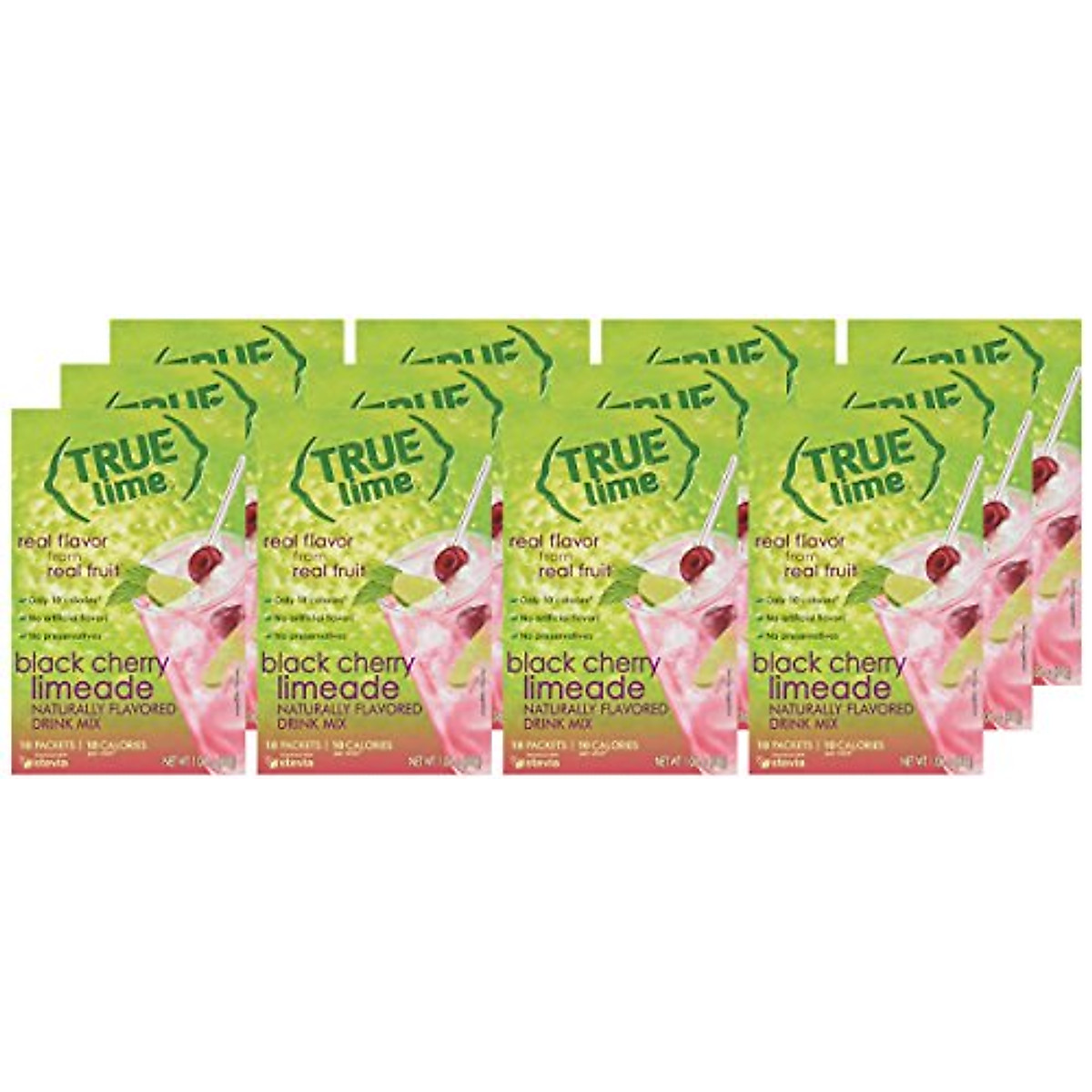 True Lime Black Cherry Limeade Drink Mix, 0.106 Ounce - 10 per pack -- 12 packs per case.