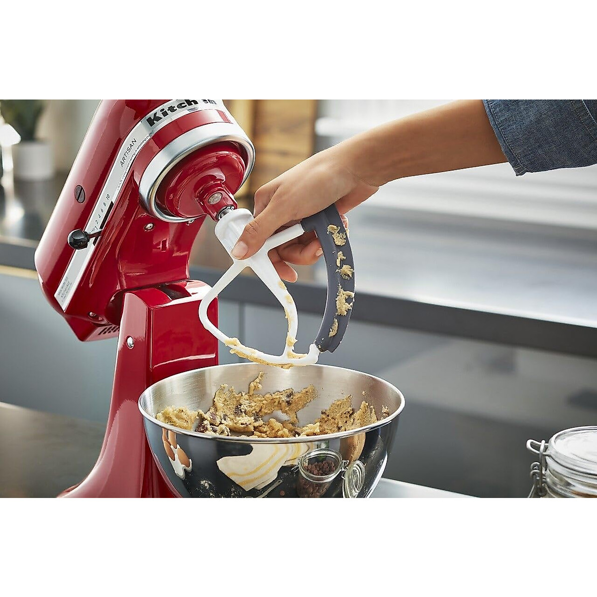 KitchenAid KFE5T Tilt-Head Flex Edge Beater, White