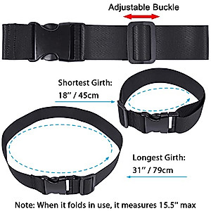 Wisdompro 2 Pcs Add a Bag Luggage Strap, Heavy Duty Adjustable Suitcase Belt Travel Attachment Travel Accessories for Connecting Your Luggage - Black, 31 Inch