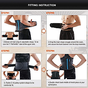 Back Brace for Lower Back Pain,Back Support W/Lumbar Pad for Men Women Herniated Disc,Sciatica,Scoliosis,Waist Pain Relief Lumbar Support Belt for heavy lifting(Gray/Blue,S/M Fit Belly 23.5"-29.5")