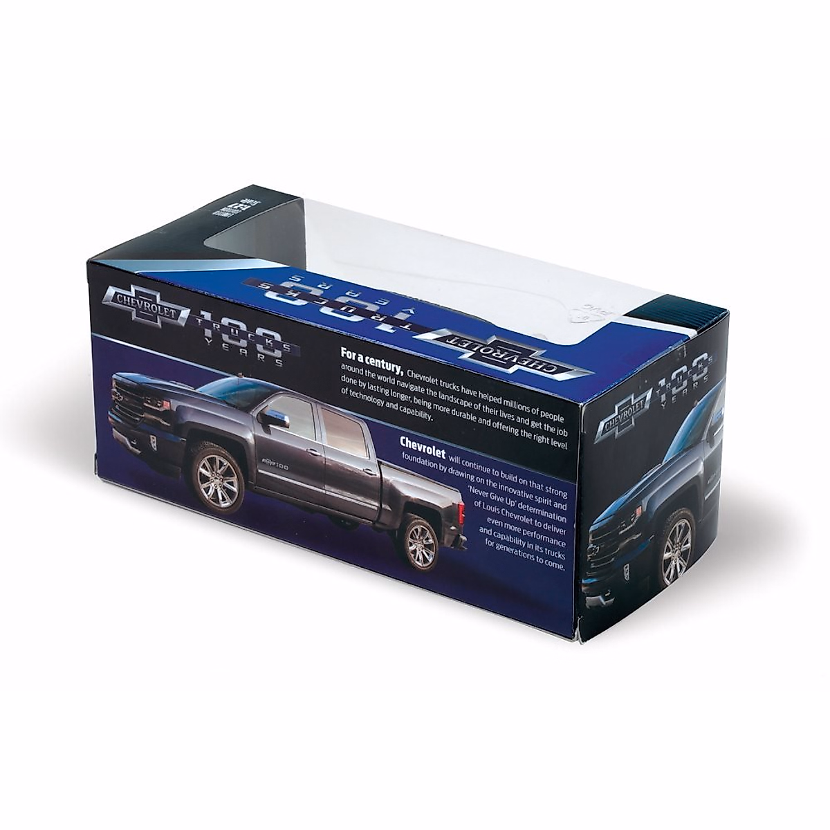 Motor Max 2018 Chevy Silverado Pick-Up Truck (Centennial Edition), Steel Blue 79353BU - 1/27 Scale Diecast Model Toy Car