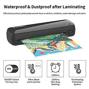 Laminator Machine, Quick Warm-Up, Fast Laminating, 4 in 1 Thermal Laminator, Laminating of A4/A5/A6 for Home Office School Use