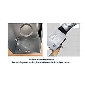 Tech Drive Bathroom fan with light 80 CFM, 2.0Sone No Attic access Needed Installation,Very Quiet Ventilation and Exhaust Fan With LED light 4000K 600LM