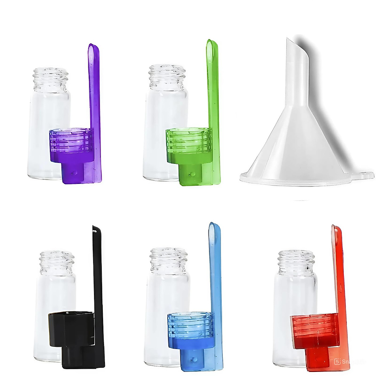 AKIRAMERUNA 6 Pcs Leak-proof Portable Pepper Shakers, Waterproof Camping Spice Containers, Mini Salt Shakers for Outdoor Activities Traveling Cooking