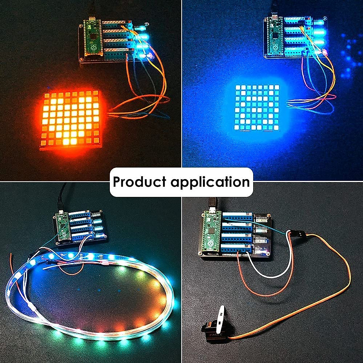 RedTagCanada for Raspberry Pi Pico Expansion Board 5V M2.5 40pin Led Out GPIO Screw Terminal with LED Data Protocol 12C UART Analog Digital