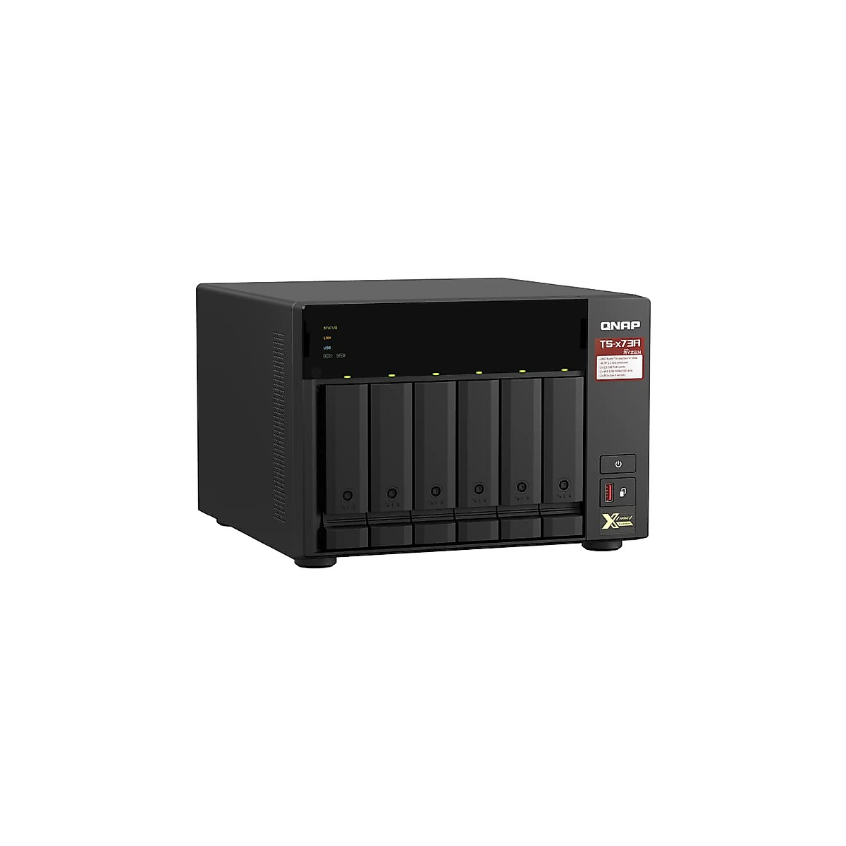 QNAP TS-673A-8G 6 Bay High-Performance NAS with 2 x 2.5GbE Ports and Two PCIe Gen3 Slots