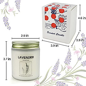 4 Pack Scented Candles Gift Set for Women, Candles for Home Scented, Soy Candle Jar Aromatherapy Lavender Scent Ideal Gifts for Women, Birthday Mother's Day Gift Set, 6.35 oz - Pack of 4