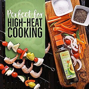 BetterBody Foods Refined Avocado Oil, Non-GMO Cooking Oil, Kosher, Keto and Paleo Diet Friendly, for High-Heat Cooking, Frying, Baking, 100% Pure Avocado Oil, 500 mL, 16.9 Fl Oz