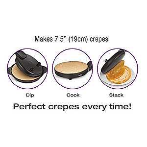Salton CM1613 Crepe Maker, 7.5", Black