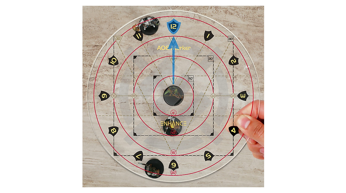 ENHANCE 30ft Spell Damage Template for Tabletop RPGs