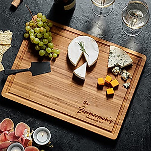 Personalized Cutting Board Wedding Gift, Perfect Mother's Day Gift - Customize your Bamboo Charcuterie Boards - Unique Bridal Shower Gift - Engraved Engagement Present - Couple Anniversary gifts