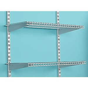 Rubbermaid Configurations 26" Shelving Kit, Set of 2 Shelves, Titanium, Expandable, Organization for Home/Laundry/Bathroom/Mudroom/Pantry/Linen Closet/Garage