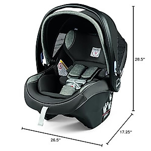 Peg Perego Primo Viaggio 4-35 Nido - Rear Facing Infant Car Seat - Includes Base with Load Leg & Anti-Rebound Bar - for Babies 4 to 35 lbs - Made in Italy - Atmosphere (Grey)