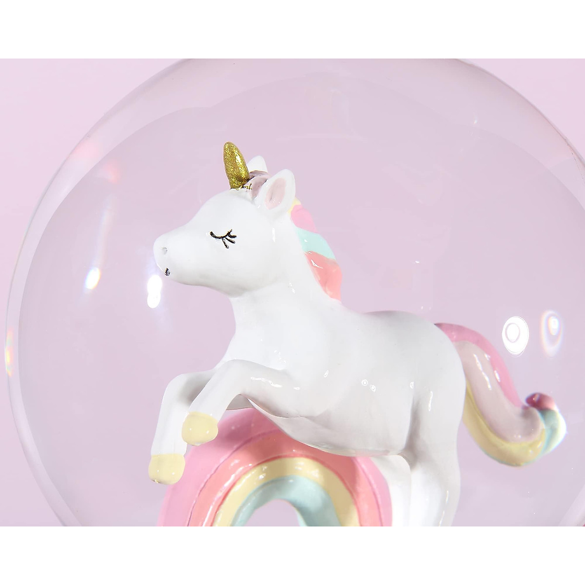 Unicorn Snow Globe for Kids - Christmas Snow Globes for Girls, Music Snowglobe for Women Daughter Granddaughter, Pink Valentine Gift for Mom Granddaughter Sister Birthday Presents