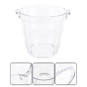 CLISPEED Wine Cooler Bucket Acrylic Wine Barrel Portable Bath Wine Bottle Chilling Tub Ice Bucket Square Stand Wine Ice Bucket Wine Bucket Cocktail Ice Bucket Ice Cubes Bucket Drinks Beer