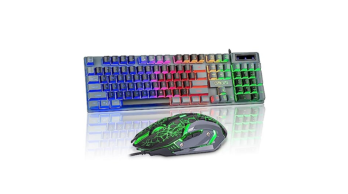 CHONCHOW Gaming Keyboard and Mouse Combo LED Backlit 104Keys Full Size ...