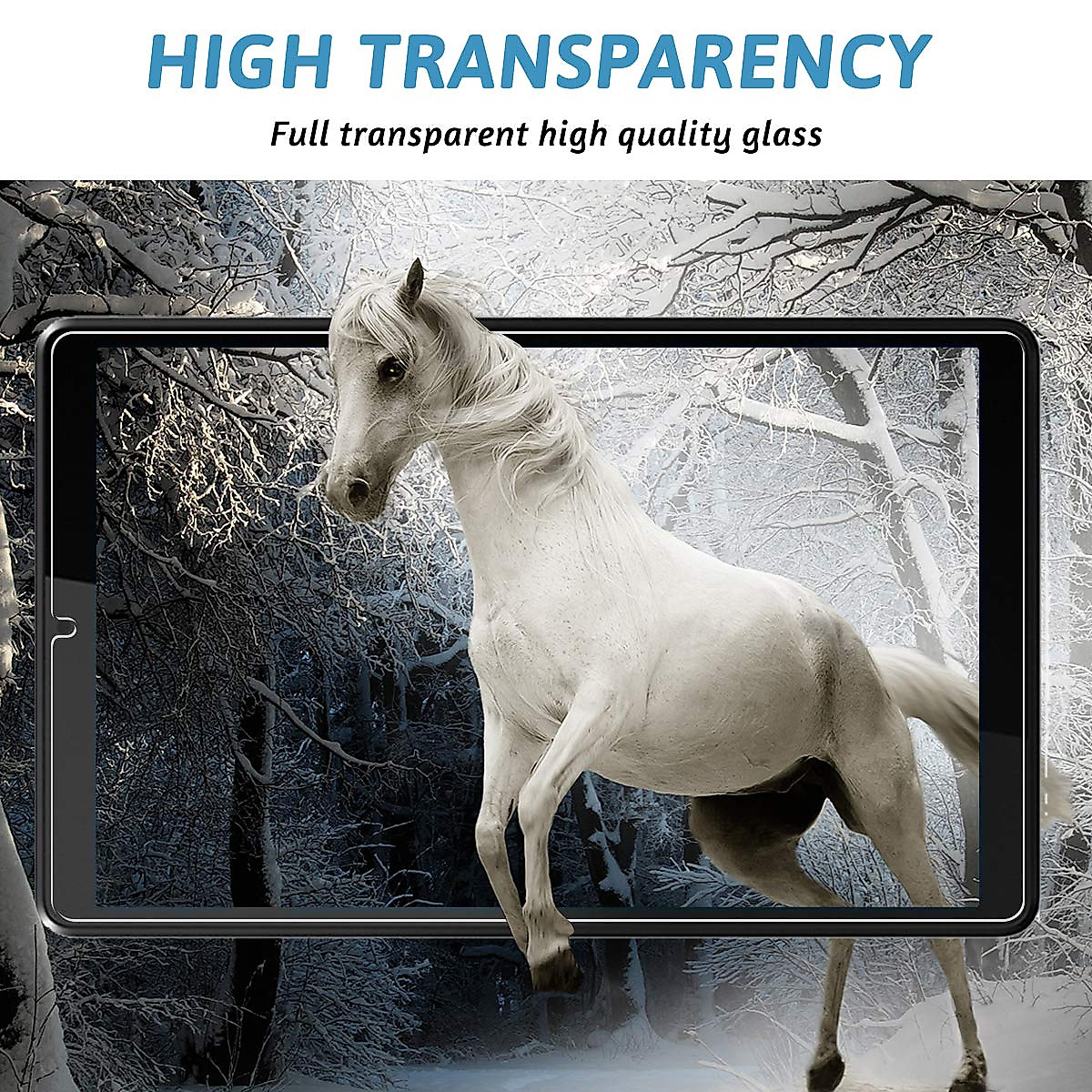 GOZOPO [2 Pack Screen Protector for Lenovo Tab M8 (8 inch), Scratch Resistant 9H Hardness Tempered Glass for Lenovo Tab M8 Tablet 8''