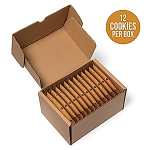 Naked Chocolate Chip Protein Cookies - Premium Gluten-Free High Protein Cookies, Only 1G Sugar, 6G Fiber, No Artificial Sweeteners, Soy Free, No GMOs - 12 Pack