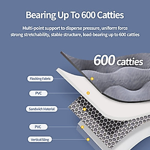 Tecoom Truck Bed Air Mattress for 5.5-5.8ft Short Truck Beds, Thickened Flocking Surface Leakproof Truck Bed Mattress with Pump, Pillows, Portable Truck Air Mattress for Truck Tent Camping, Grey