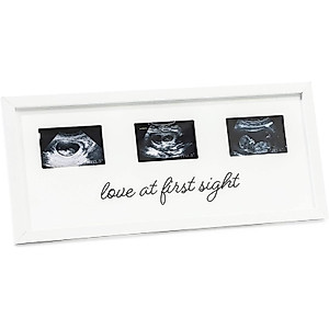 Juvale Sonogram Picture Frame for 3 Ultrasound Keepsake Photos (17 x 7.5 x 0.5 in)