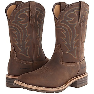 Ariat Mens Hybrid Rancher Waterproof Western Boot Oily Distressed Brown 11.5 Wide