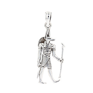 Jewelry Trends Anubis Egyptian God of the Underworld Sterling Silver Pendant