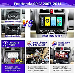 CGOGC Android 10 Car Radio Compatible with Android Auto Wireless Carplay for Honda CRV 2007 2008 2009 2010 2011 8core 1280X720 IPS Touch Screen Stereo Bluetooth GPS Navigation Media Player Head Unit