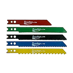 BRUFER 03066 Universal Shank Jig Saw Blade Set - Includes 5 Sets of 5 Blades - 25 Pieces Total