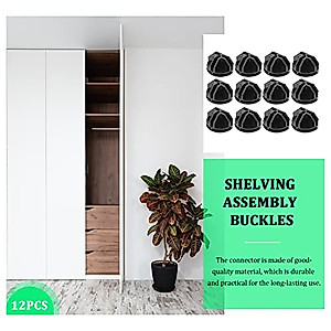 balacoo Wire Connectors Mesh Fence 12pcs Plastic Connector Wire Cube Connectors Modular Organizer connectors Closet Storage connectors Wire Grid Cube Cabinet Shelf Storage Racks Shelves