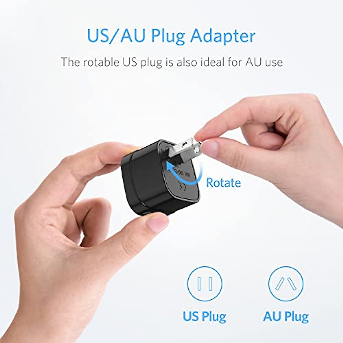 BESTEK Universal Travel Adapter 220V to 110V Voltage Power Converter with 6A 4-Port USB Charging and UK/AU/US/EU Worldwide Plug Adapter International Converter Adapter