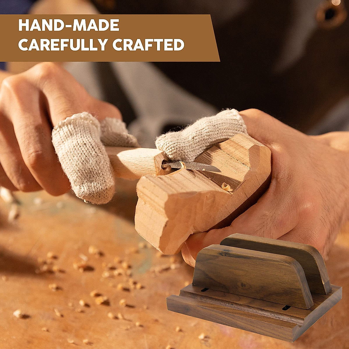 Vertical Laptop Stand Wood, Wooden Adjustable Laptop Holder, Walnut, 2 Slot, Double, Upright Laptop Holder for Desk, MacBook Stand, Laptop Dock, Desktop Organizer, Fits MacBook, Other Laptops, Phone